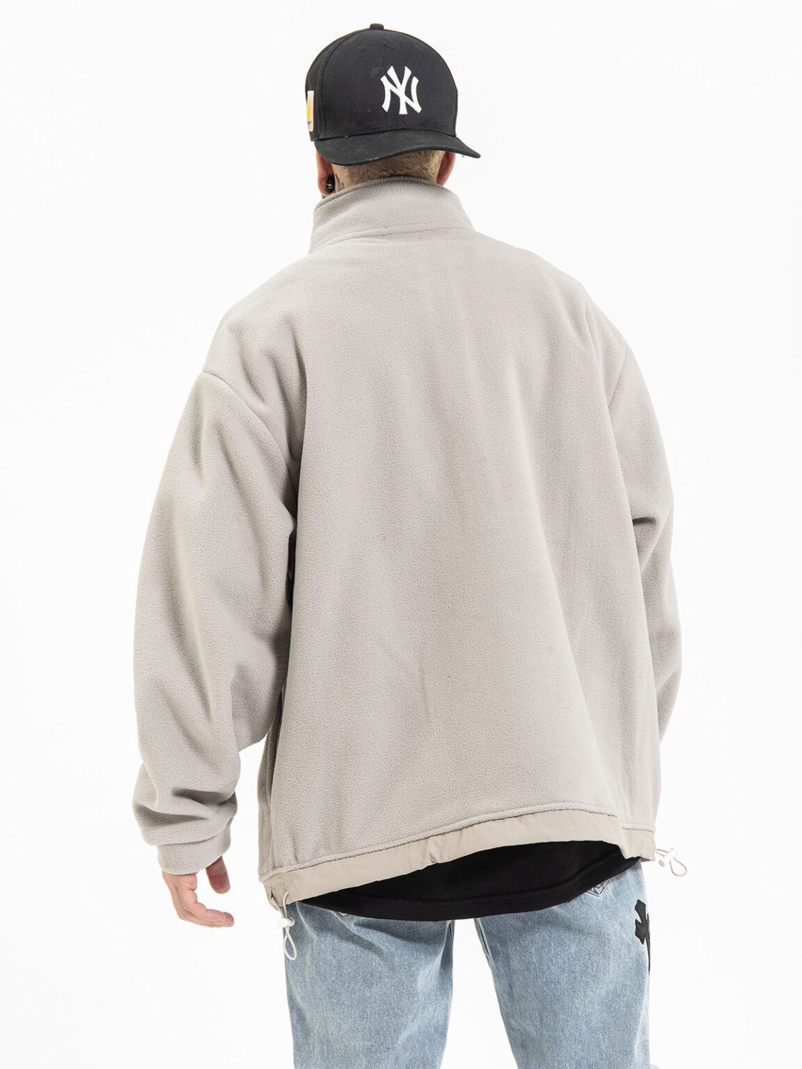 Essentials Half Zipper Sweater - Light Grey - 3T Streetwear