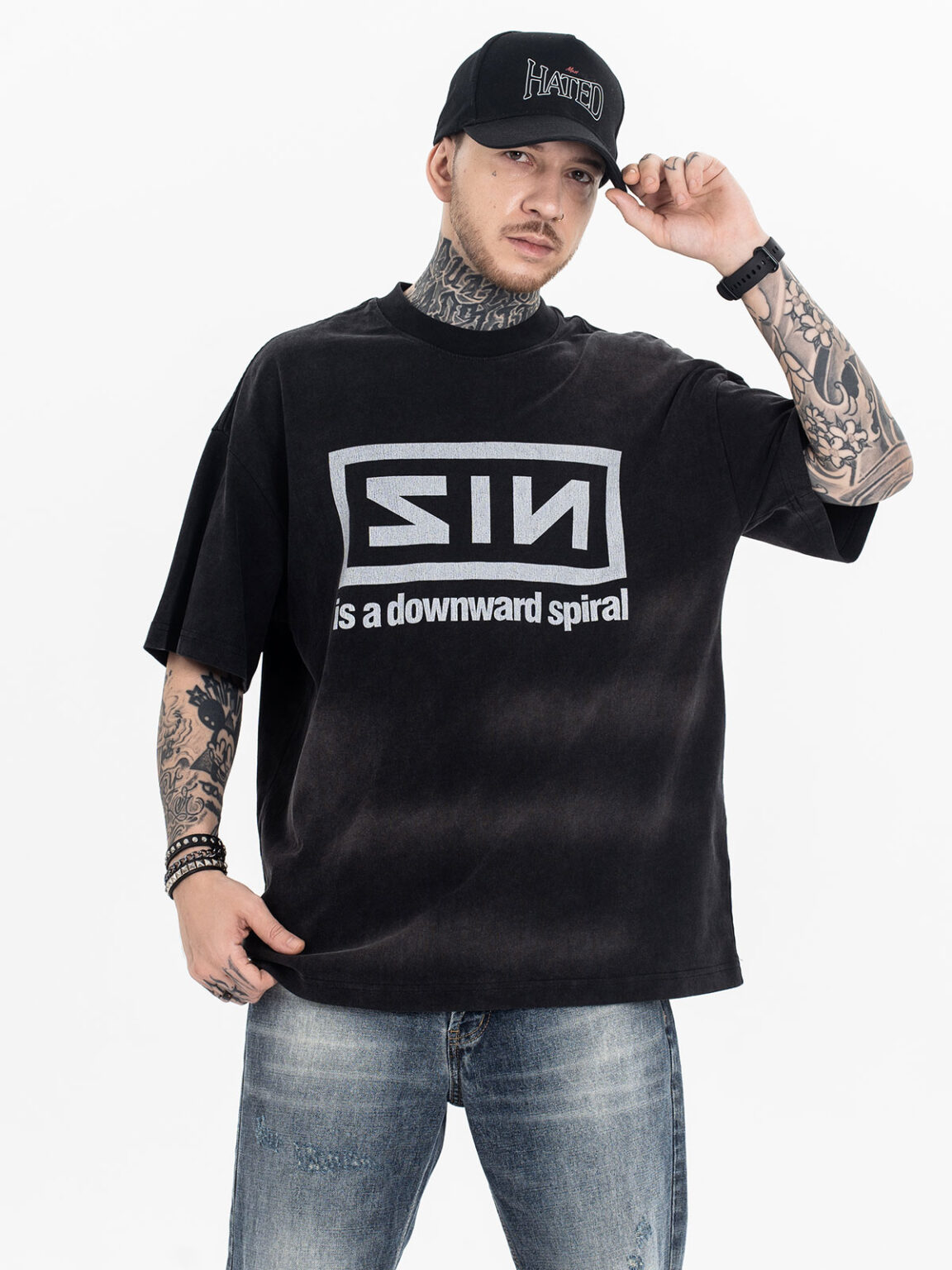 Ten Inch Spikes Washed T-shirt - 3T Streetwear